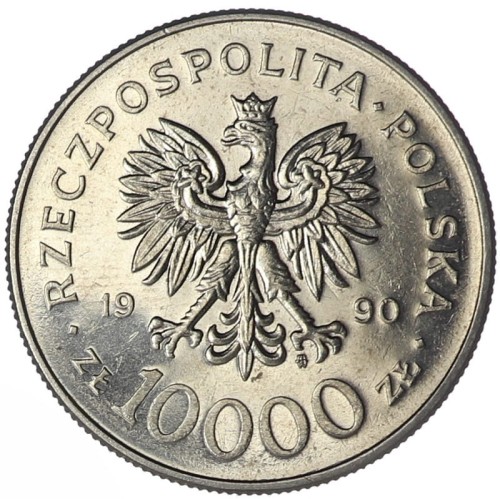 10 000 złotych - Solidarność - 1990 rok Monety Obiegowe Numizmatyczny.Com