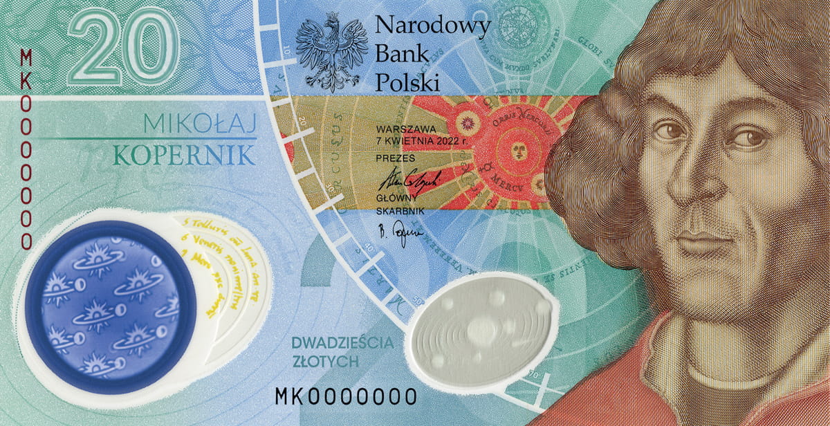 20 Z Miko aj Kopernik Banknot Kolekcjonerski Banknoty 20 Z Miko aj Kopernik Banknot Kolekcjonerski Banknoty